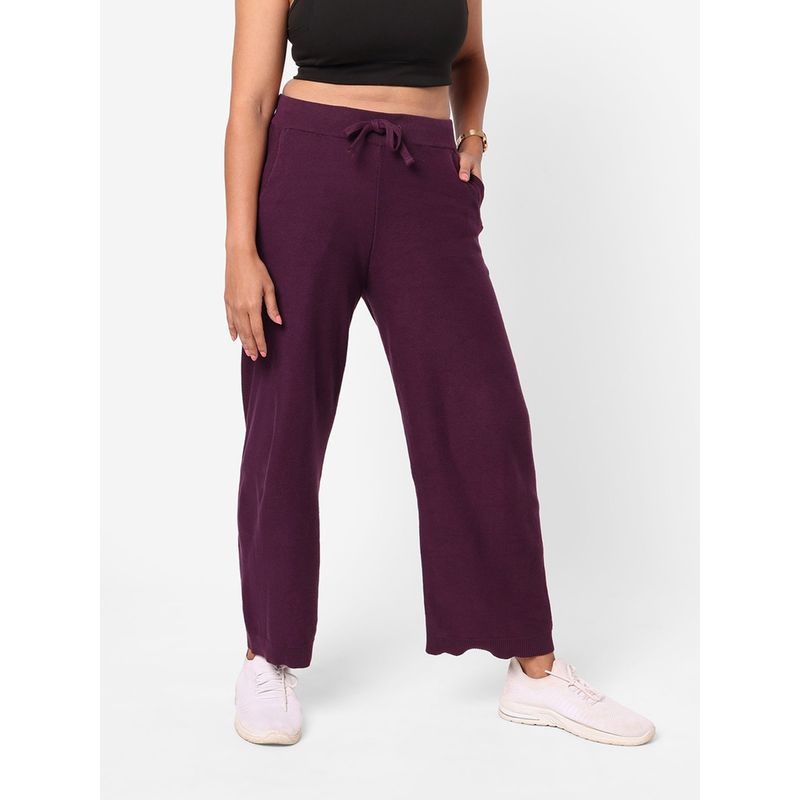 Buy Bliss Club Women Grape Move All Day Pants Regular with Adjustable ...