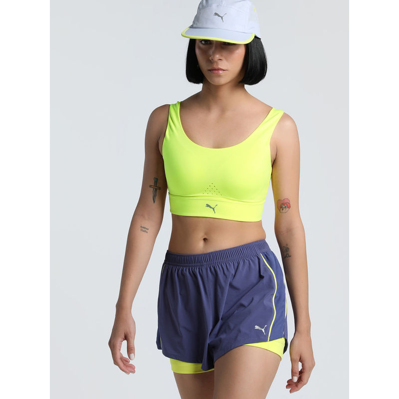 Buy Puma Pwrbreathe Running Womens Yellow Sports Bra Online
