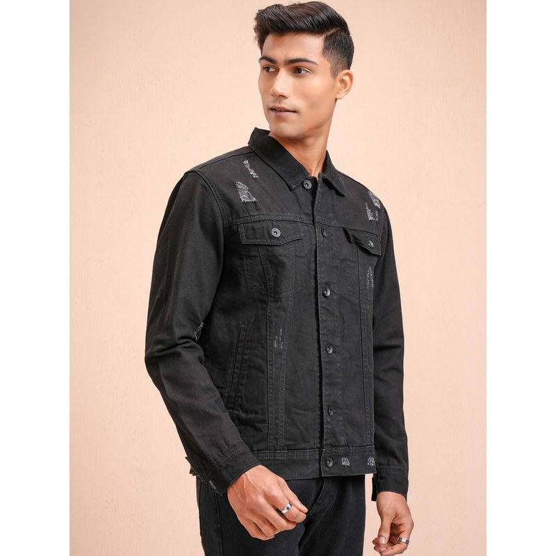 Buy LOCOMOTIVE Men Black Solid Jacket Online