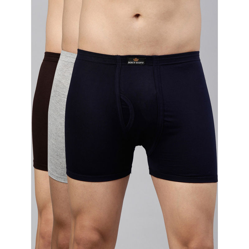 Buy Dixcy Scott Mens Legend Trunk Regular Fit Solid Innerwear (pack Of ...