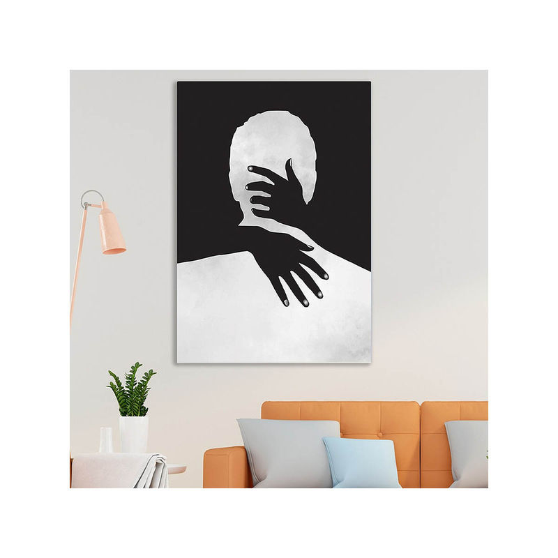 Buy Dekorstation Abstract Love & Connection Painting Bold Monochrome ...