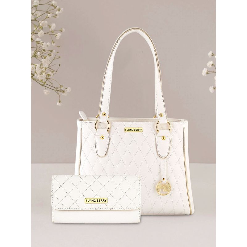 Buy FLYING BERRY Womens White Hand Bag Combo Pack of 2 Online