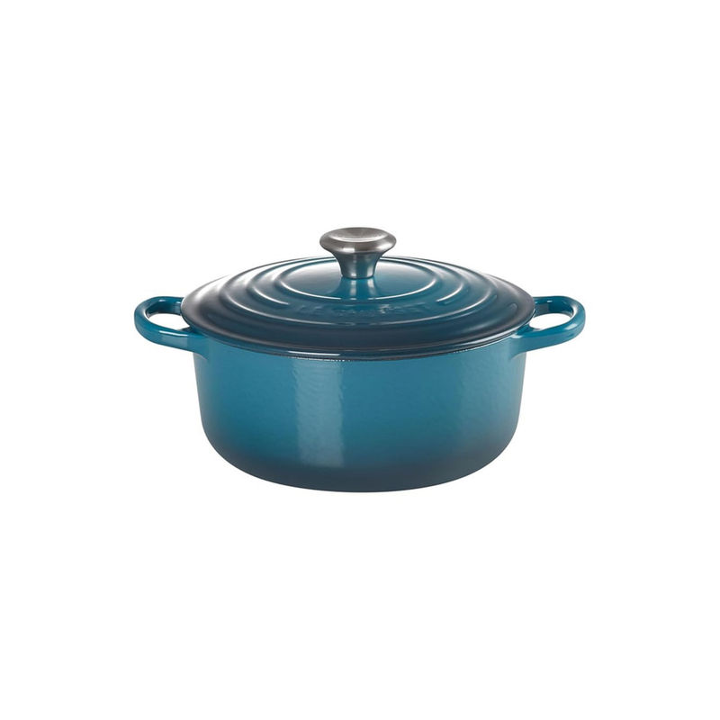 Buy Le Creuset Teal Evo Round Casserole with Lid Online