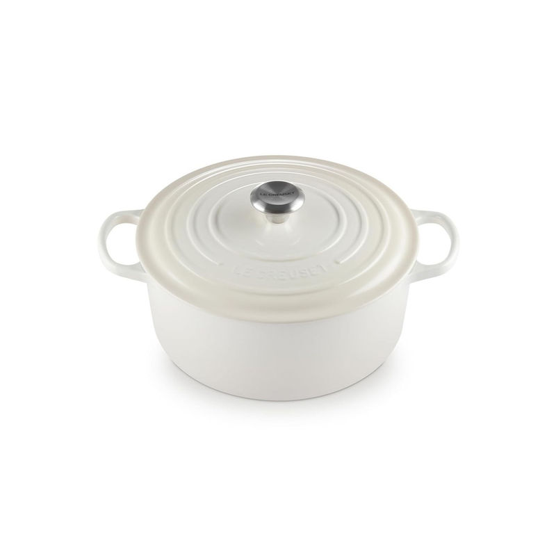 Buy Le Creuset White Evo Round Casserole with Lid Online