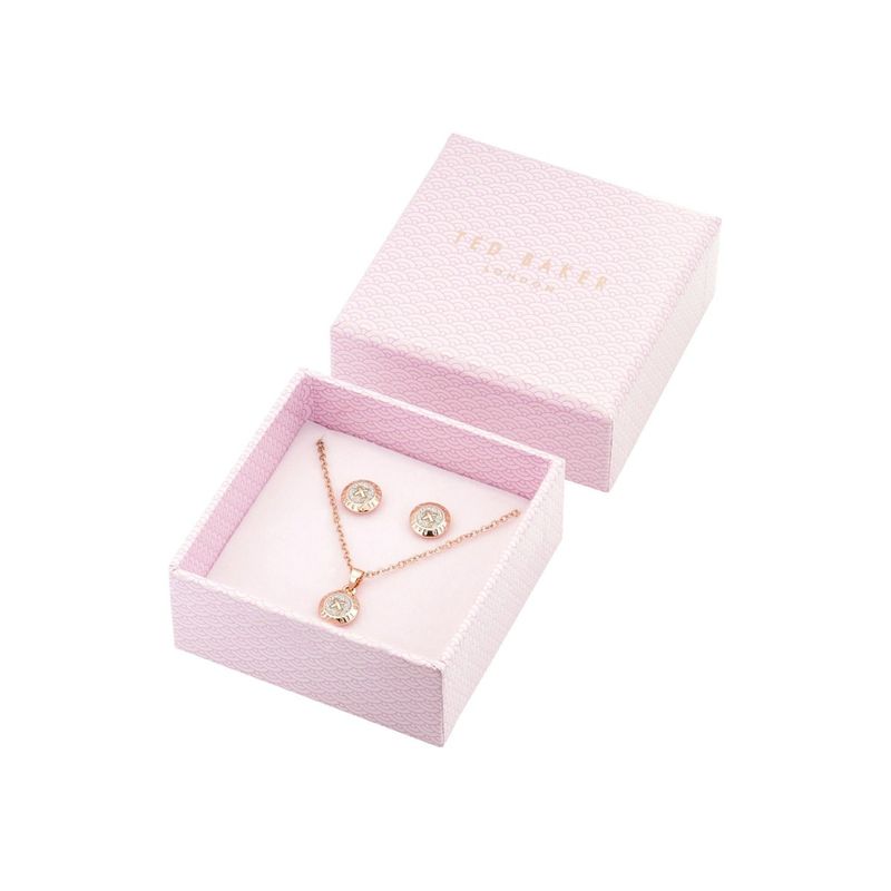 Buy Ted Baker Emillia Rose Gold Tone Mini Button Gift Set (Set of 2) Online