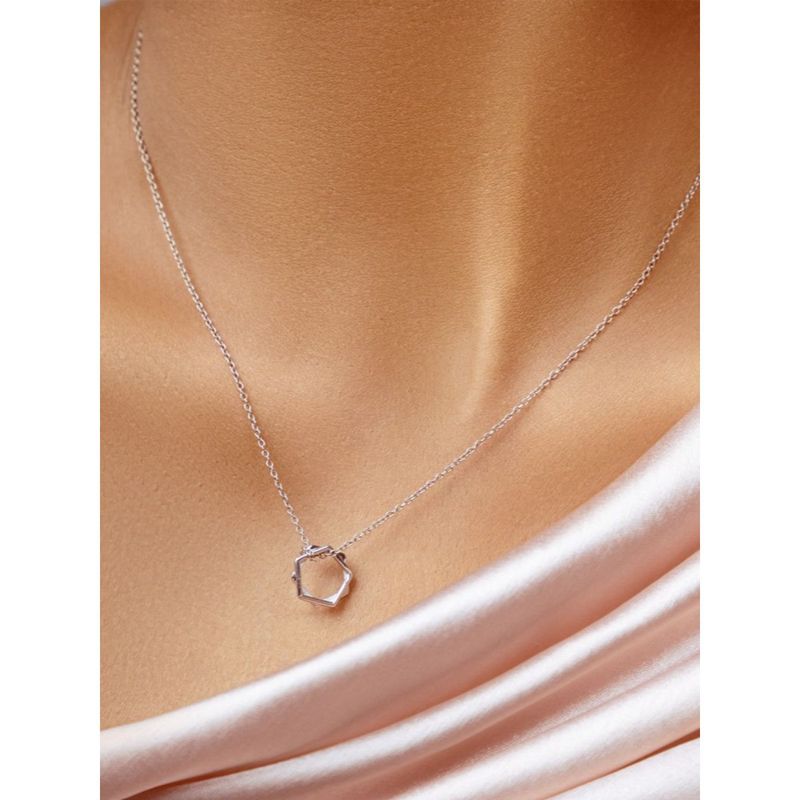 Buy STERLYN Geometrical Silver Pendant Online