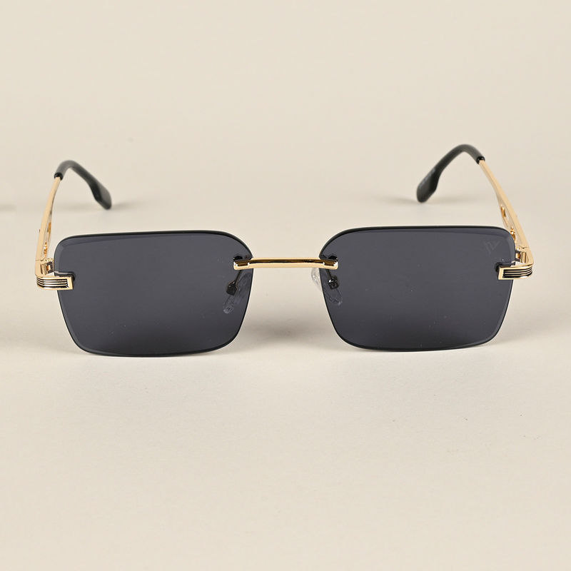 Buy Voyage UV Protected & Rim-Less Black Rectangle Sunglasses for ...