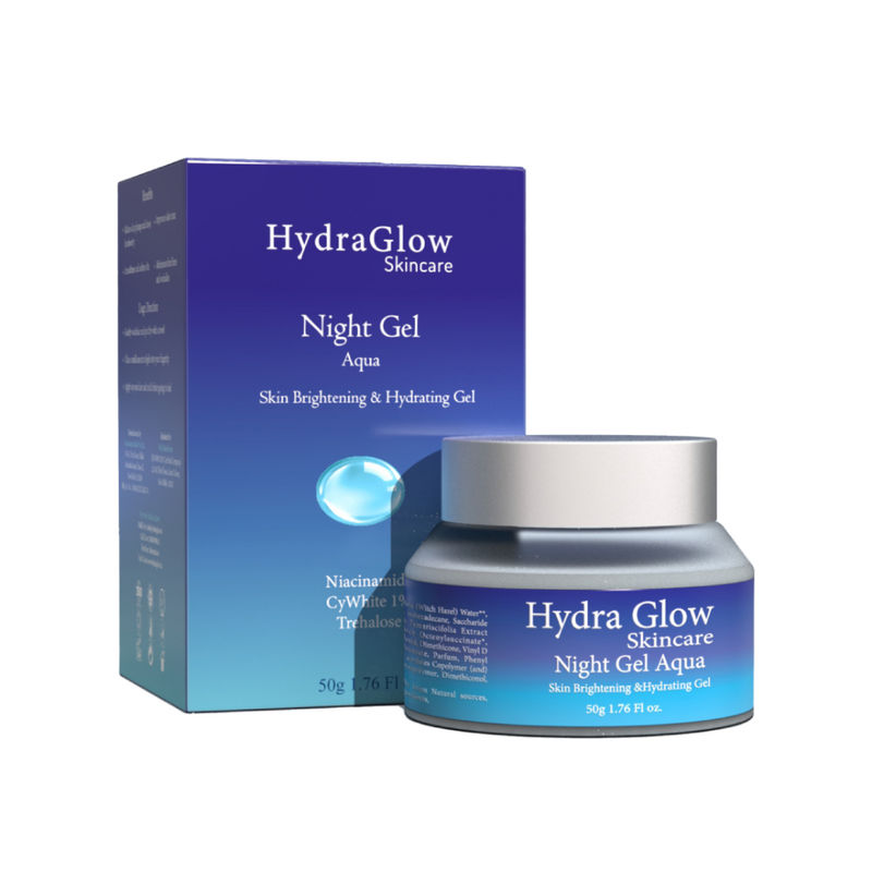 Buy HydraGlow Skincare Night Gel Aqua Skin Brightening & Hydrating Gel ...