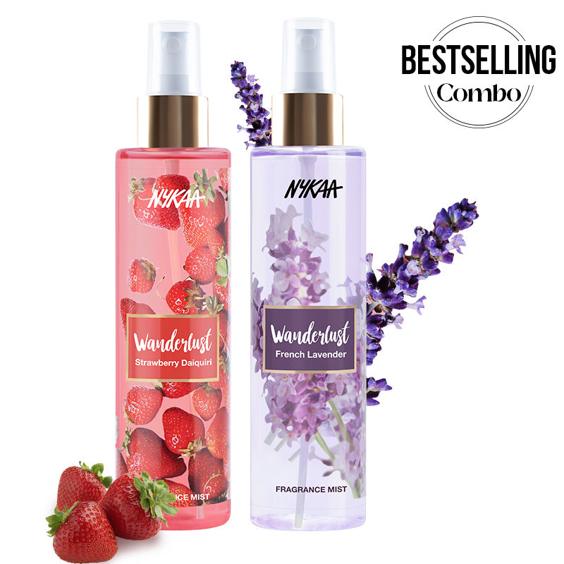 Buy Wanderlust Floral & Fruity Body Mist Combo - Strawberry & Lavender ...