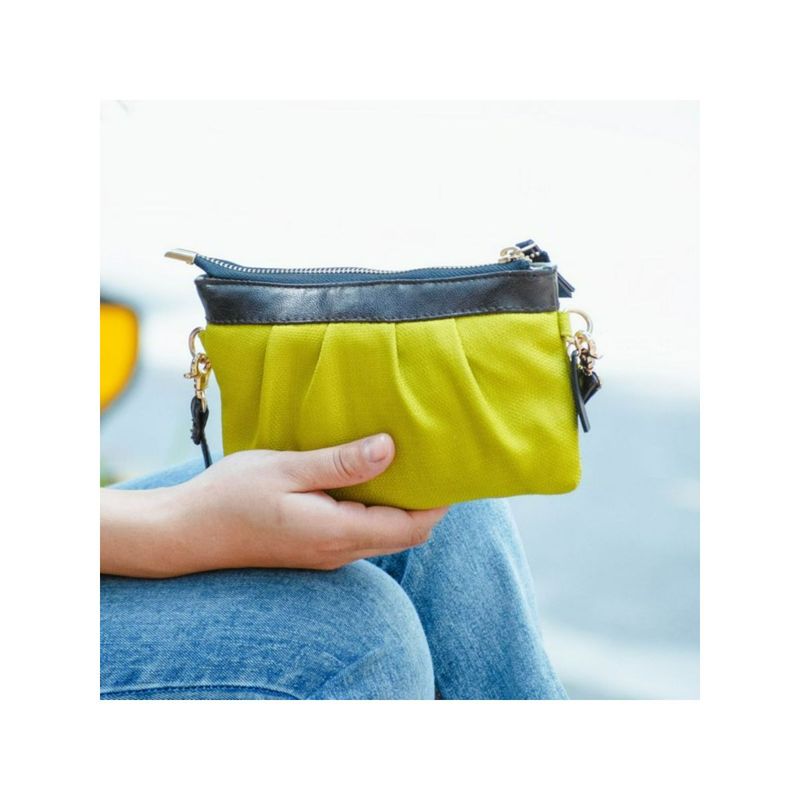 Visual Echoes Lemony Green Color Burst Sling Wallet: Buy Visual Echoes ...
