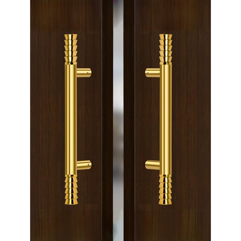 Buy Plantex Stainless Steel Lotus Main Door Handle PVD Gold (Pack of 2 ...