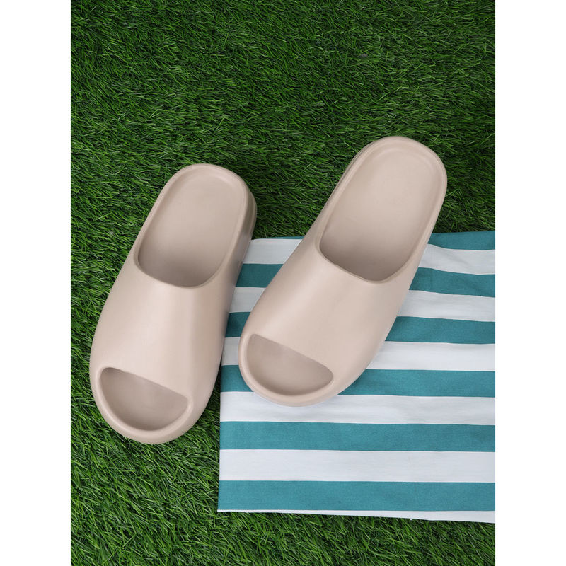 Truffle Collection Khaki Solid Sliders: Buy Truffle Collection Khaki ...