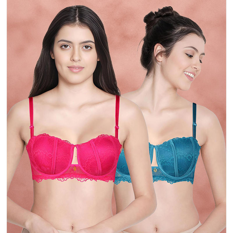 Buy Shyaway Susie By Shyaway Lace Balconette Bra (Pack of 2) Online