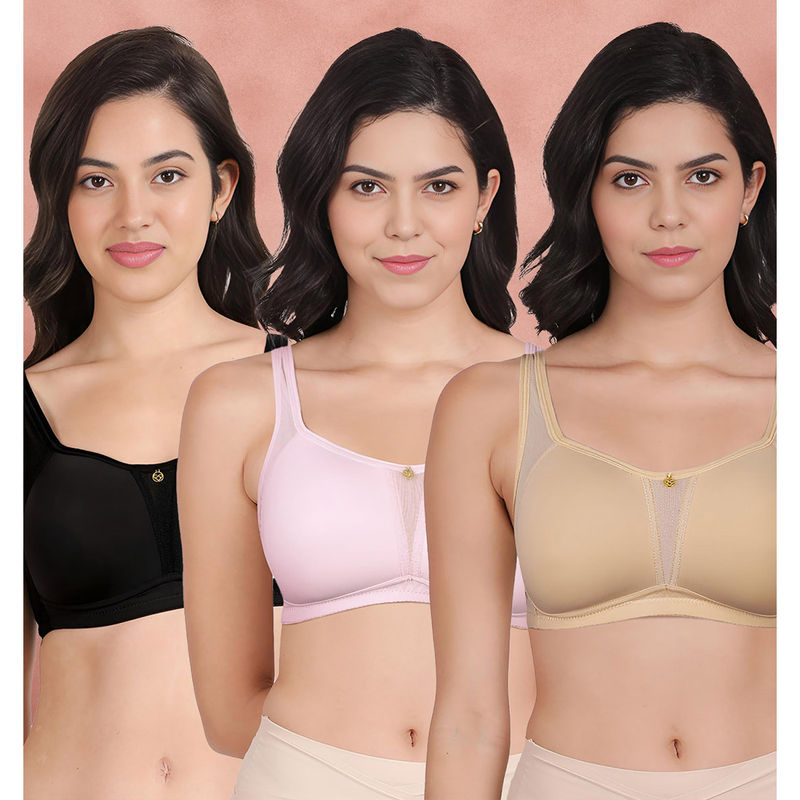 Buy Shyaway Taabu By Shyaway Full Coverage Padded Minimizer Bra (Pack of 3) Online