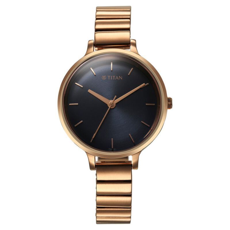 Buy Titan Purple Secluded Navy Blue Dial Brass Analog Watch - 2709WM01 ...