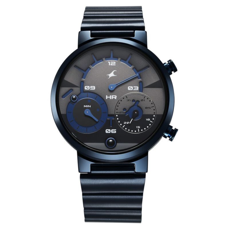 Buy Fastrack Gambit Black Dial Stainless Steel Analog Watch - 3309QM01 ...