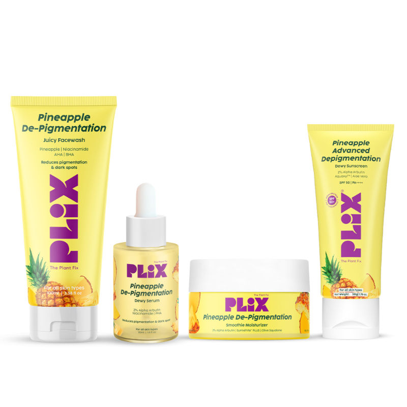 Buy Plix Pineapple De-pigmentation Regime Facewash, Serum, Moisturizer ...