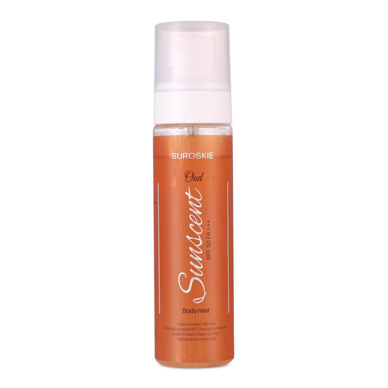 Buy SUROSKIE Sunscent Oud Body Mist Sunscreen Body Spray SPF 50 PA ...