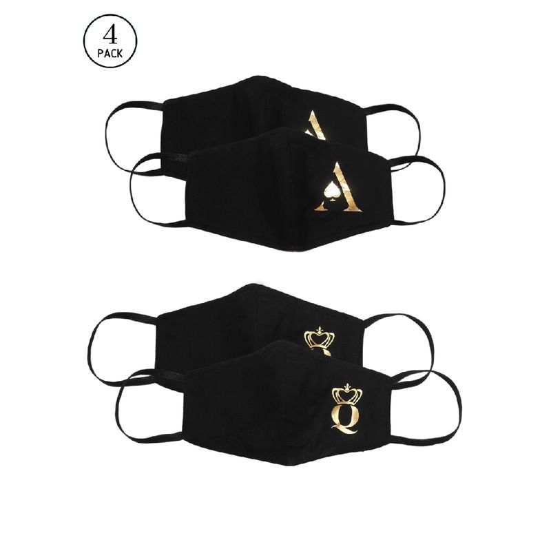 Bellofox Ikka And Begum Cards Printed 3-layer 3-ply Cotton Face Mask ...