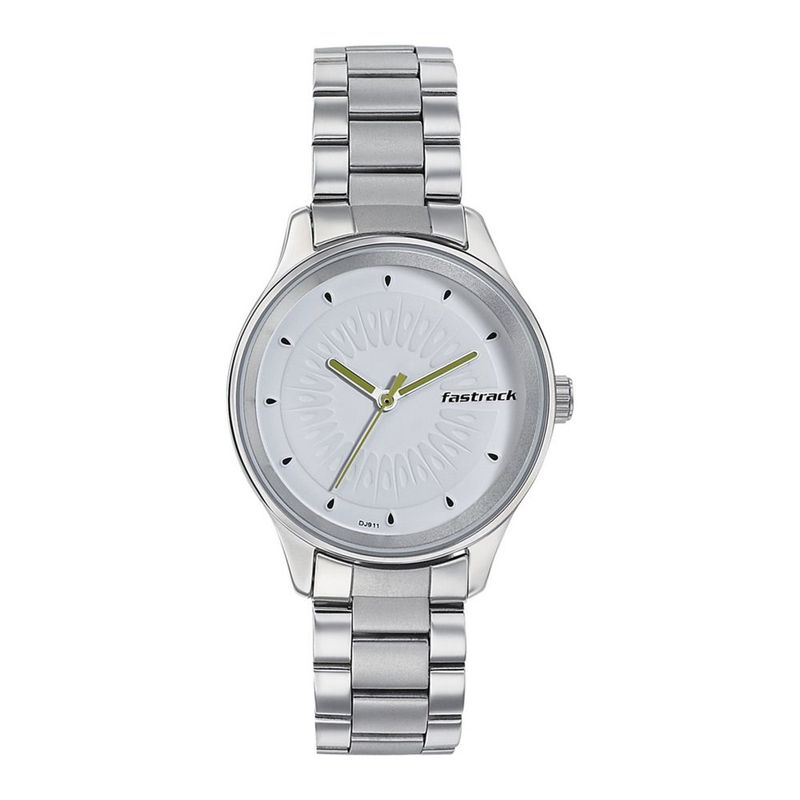 Buy Fastrack White Dial Stainless Steel Strap Watch Online