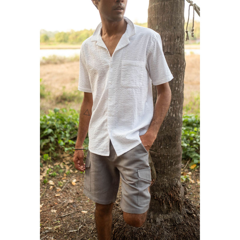 Buy Creatures of Habit Hemp Cargo Shorts- Grey Online