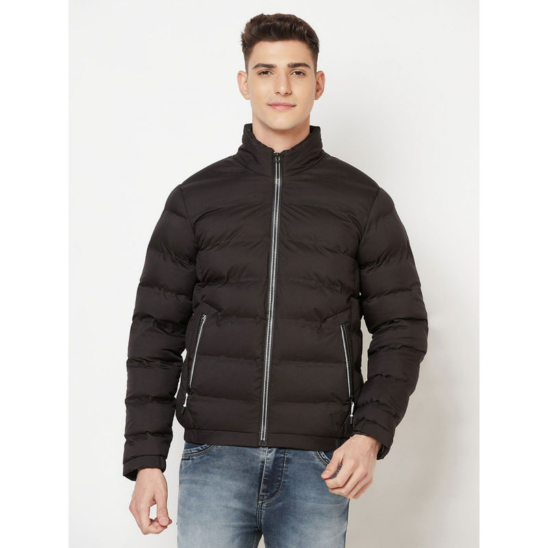 Buy CRIMSOUNE CLUB Men Black Solid Puffer Jacket Online