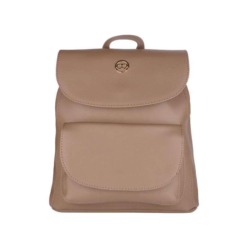 Buy Gio Collection Women's Tan Solid Backpack Online