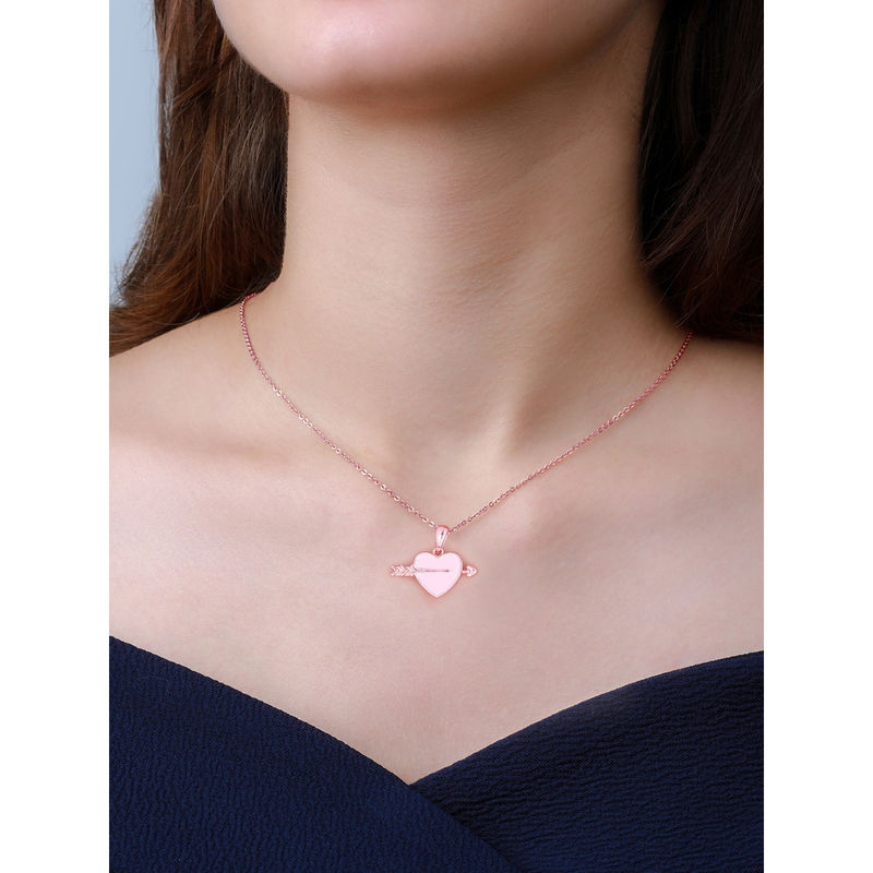 Buy GIVA Sterling Silver Rose Gold Romantic Rapture Set Online