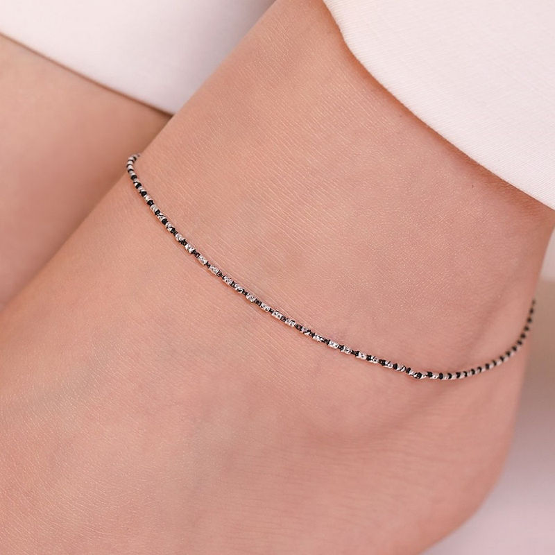 Buy Zavya Radiant Charms Silver Plated 925 Sterling Silver Anklet with ...