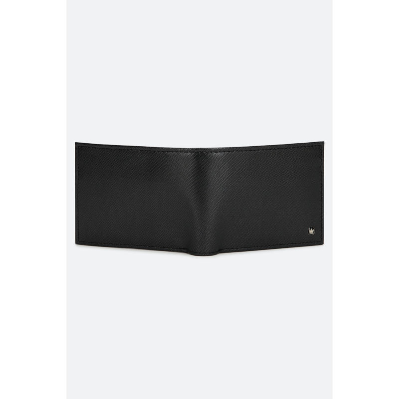 Buy Louis Philippe Men Black Textured Genuine Leather Wallet Online