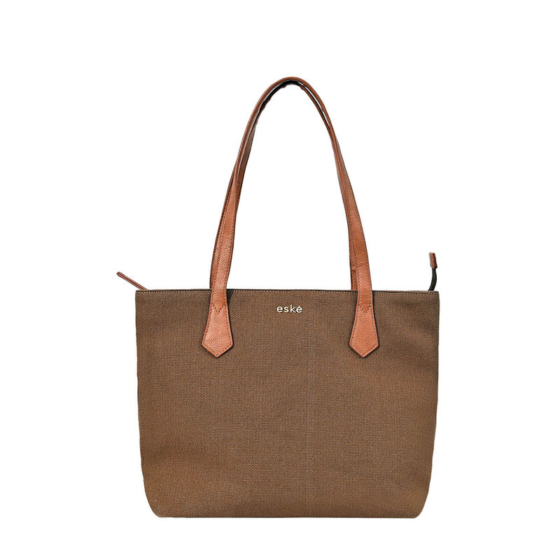 Buy Eske Paris Aliz Canvas Vegan Leather Tote Shoulder Bag for Women Online