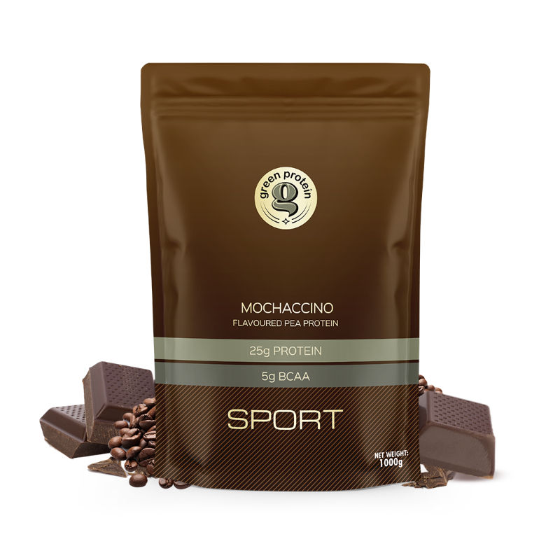 Buy Green Protein Flavoured Pea Protein Powder - Mochaccino Online