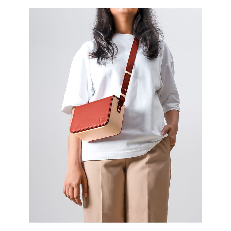 Buy DailyObjects Red - Sol Box Sling Bag Online