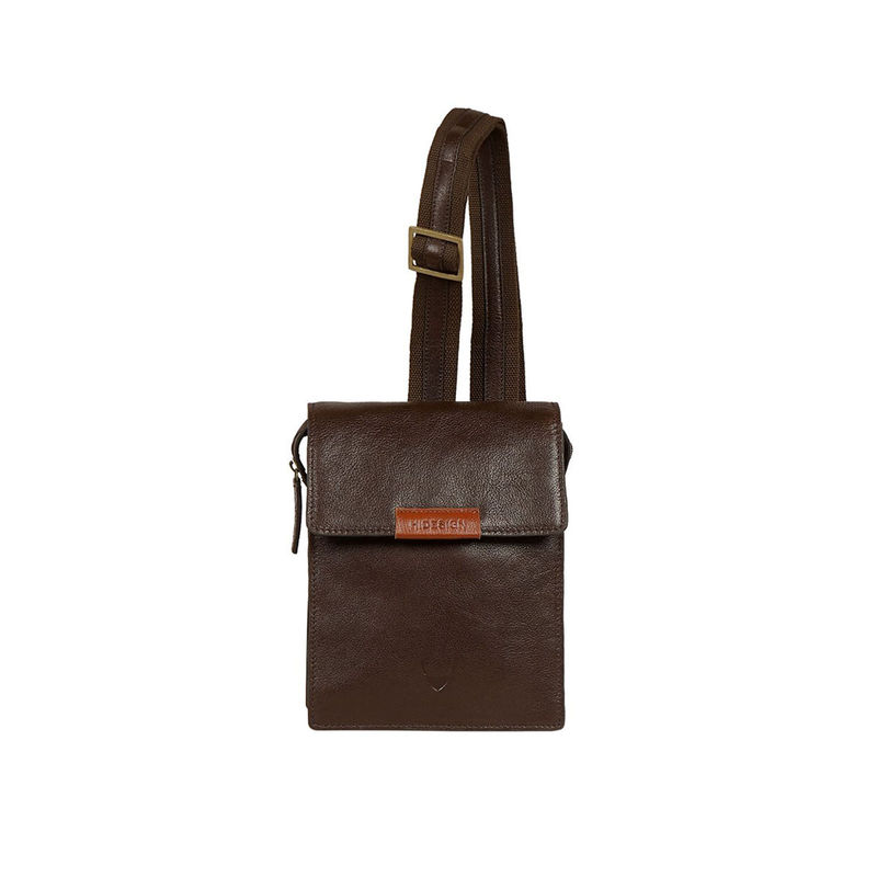 Buy Hidesign Brown Genuine Leather Mens Crossbody Bag Online