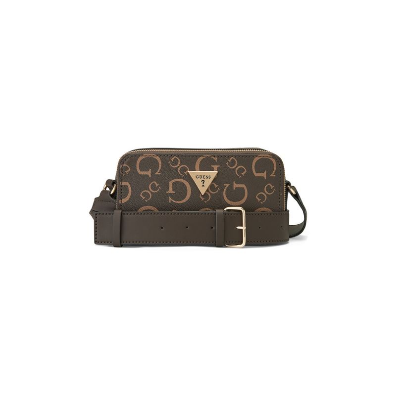 Buy Guess Women Brown Printed Pvc Charlestown Mini Crossbody Bag Online