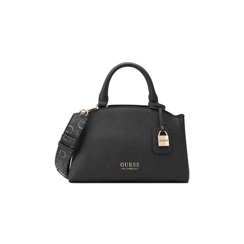 Buy Guess Women Black Solid Pvc Easley Small Satchel Bag Online
