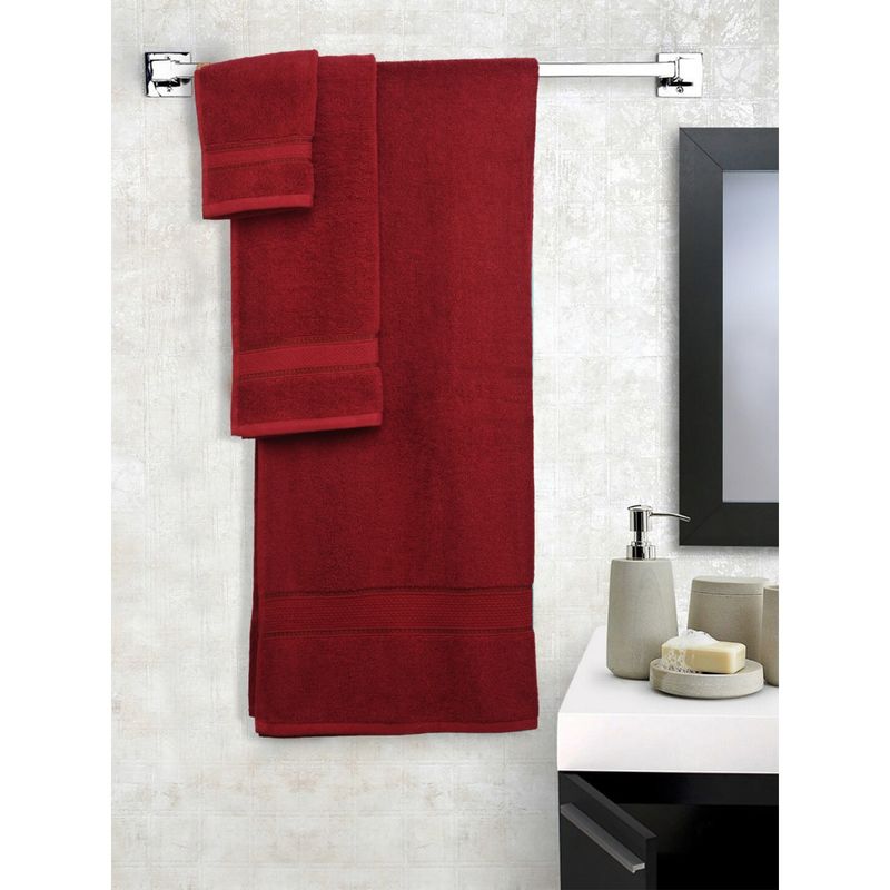 Buy SWHF Premium Solid Soft Cotton Hand Towel & Face Towel Combo (Pack ...