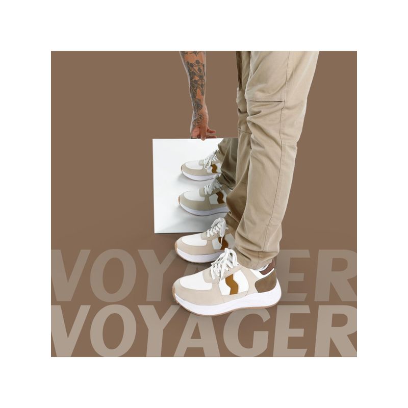 Buy SOLETHREADS Voyager Brown Colorblock Men Sneakers Online
