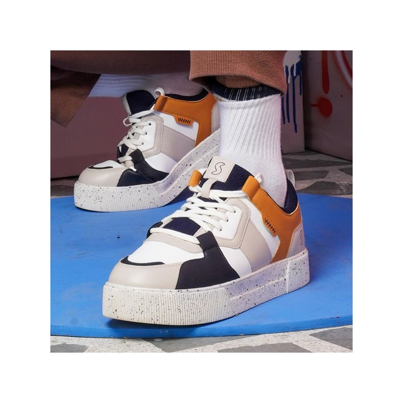 Buy SOLETHREADS Phantom Orange Colorblock Women Sneakers Online