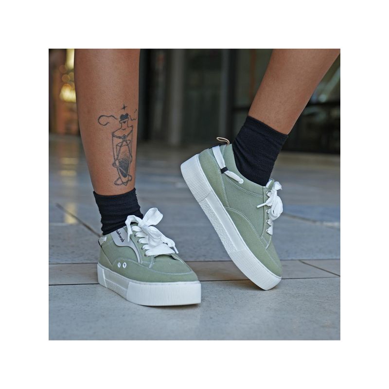 Buy SOLETHREADS Funk Solid Olive Women Sneakers Online