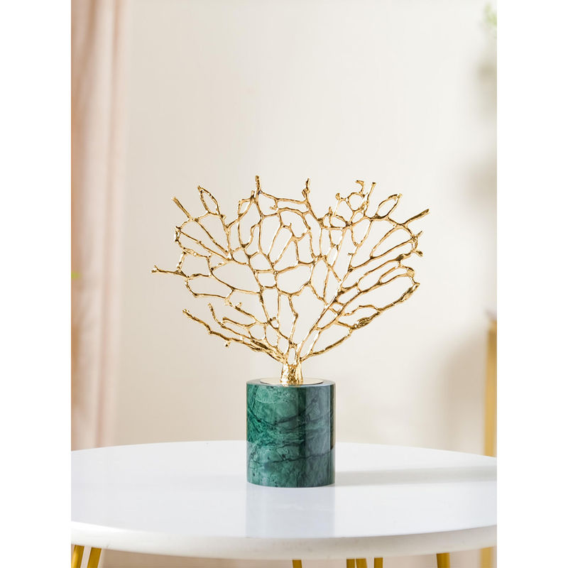 Buy Nestasia Gold & Marble Tree Decor Showpiece Online
