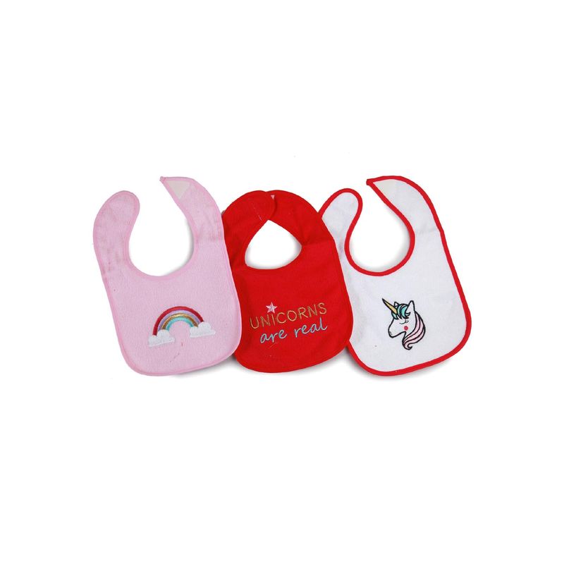 Baby Moo Flying Unicorn White And Pink 3 Pack Bibs: Buy Baby Moo Flying ...