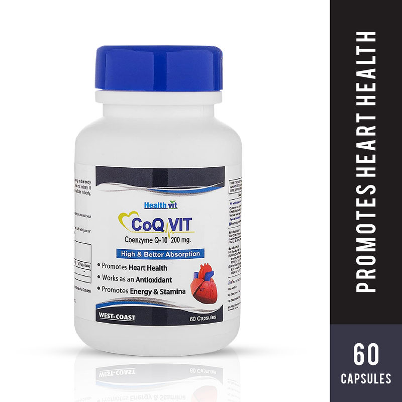 Buy Healthvit CoQ-Vit Coenzyme Q-10 200mg 60 capsules Online
