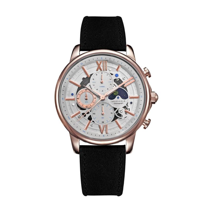 Buy Aries Gold Belfast Moon Chronograph Watch With Skeleton Dial For ...