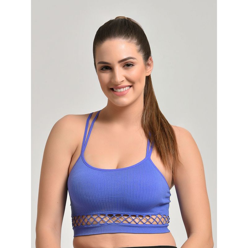Buy Makclan Flex In Fit Sports Bra - Blue Online
