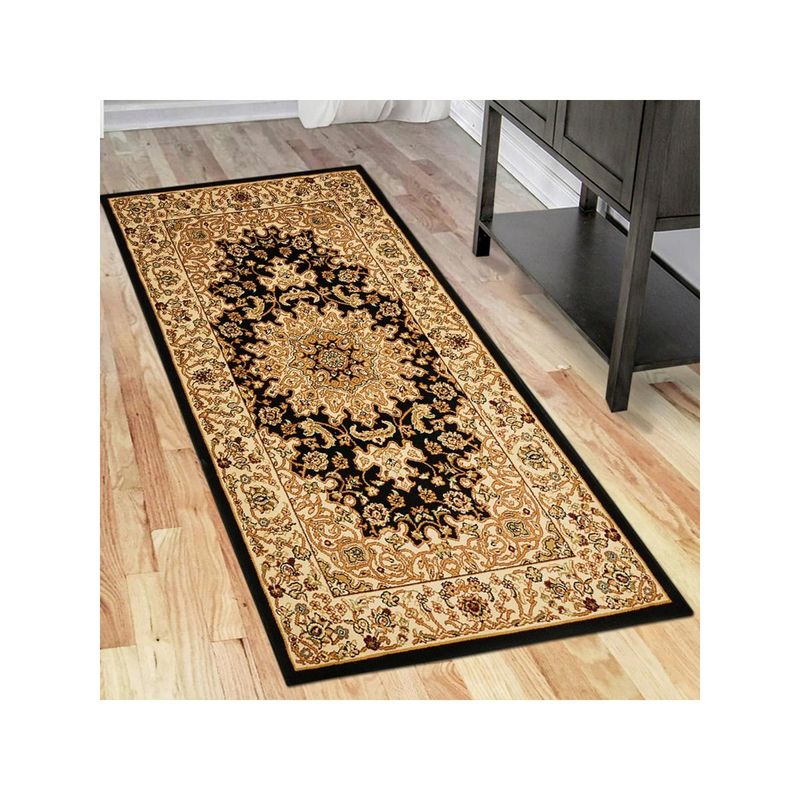 Buy OBSESSIONS Polypropylene Traditional Runner Black Online
