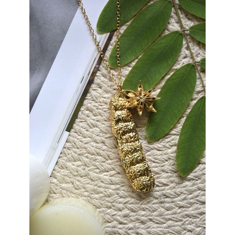 Buy Tangerine Acacia Gold 24K Gold Necklace Online