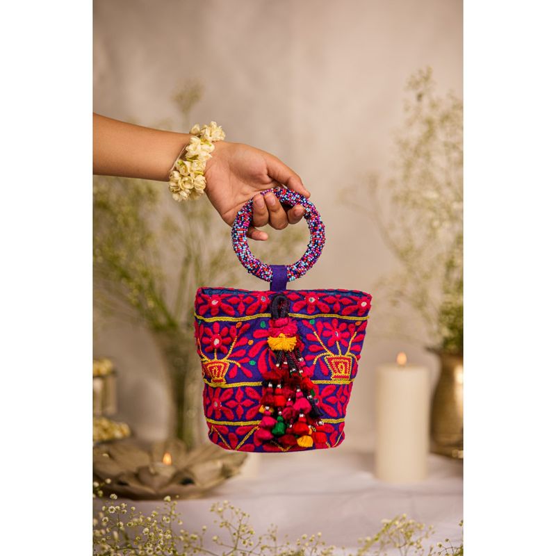 Buy 5 Elements by Radhika Gupta Harini Purple- Mini Bag Online