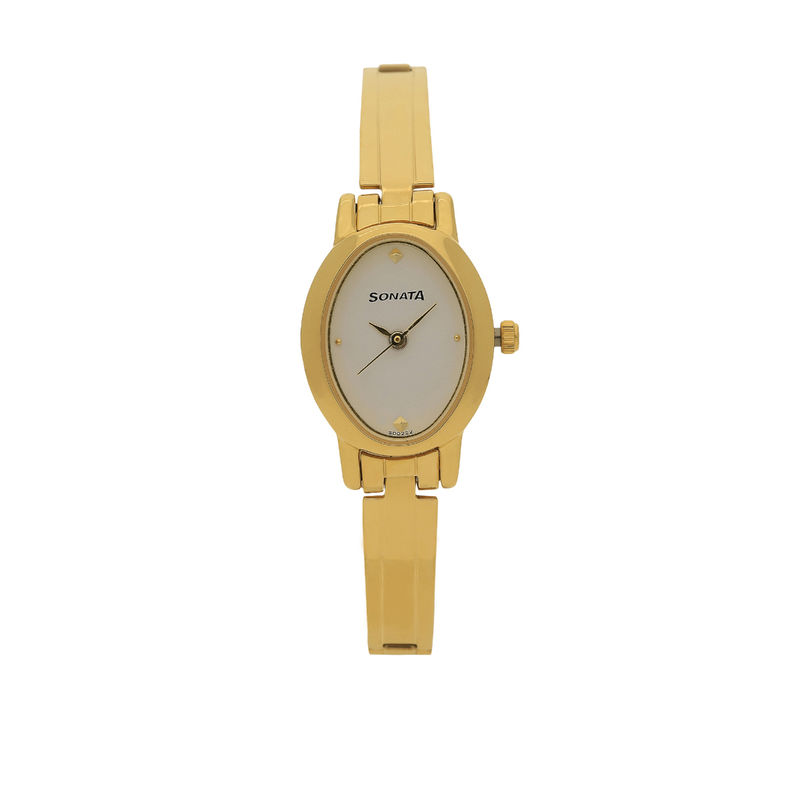 Sonata Golden Dial Golden Stainless Steel Strap Watch: Buy Sonata ...