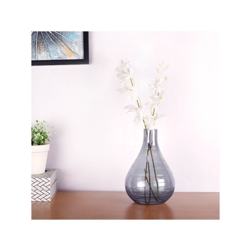 Buy HomeTown Diva Glass Vase In Black Online